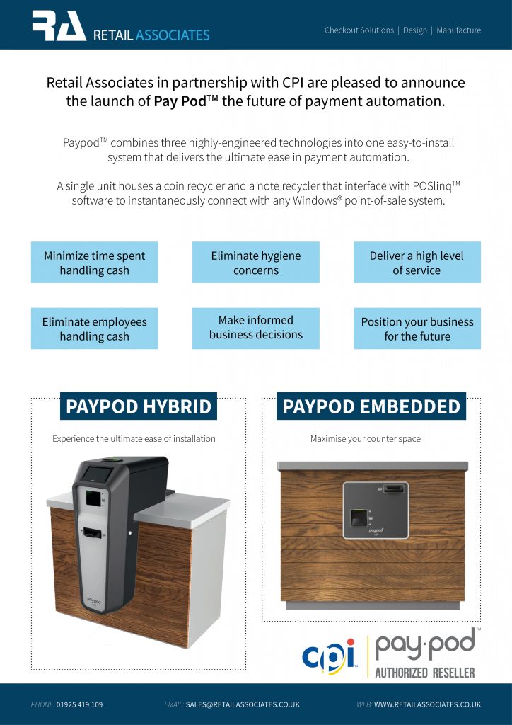 Paypod™ - Retail Associates - Cash Handling